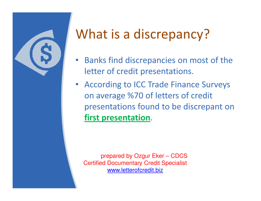Presentation – Top 10 Letter of Credit Discrepancies – Letter of Credit ...