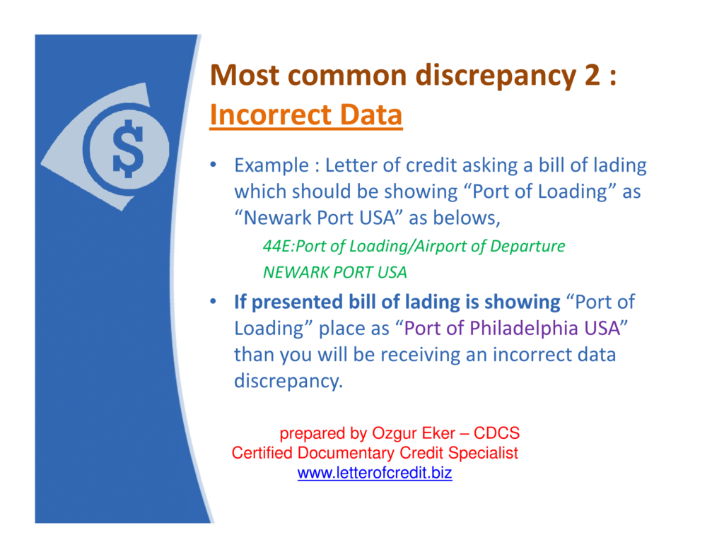 Presentation – Top 10 Letter of Credit Discrepancies – Letter of Credit ...